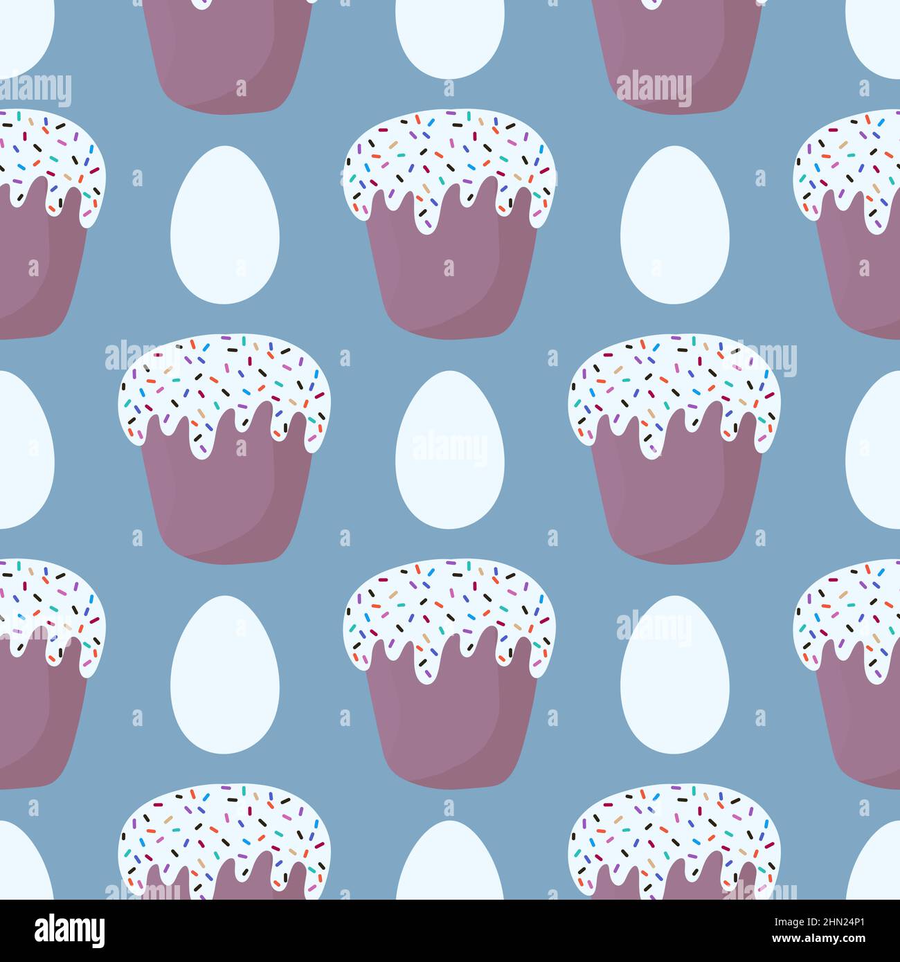 Easter cake seamless pattern for wallpaper and fabrics and packaging ...
