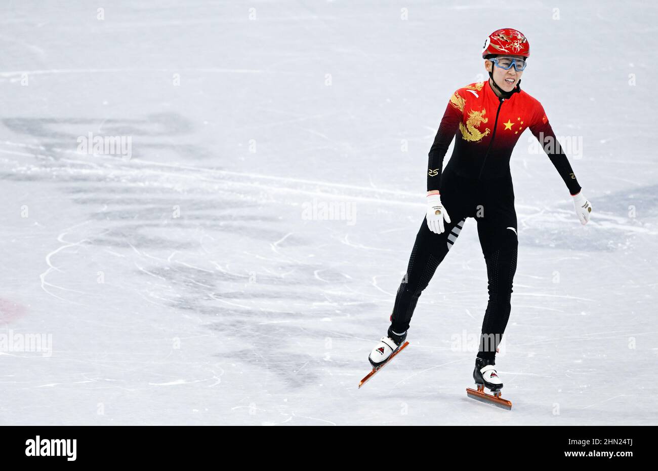 Beijing, China. 13th Feb, 2022. Fan Kexin of China leaves after the ...