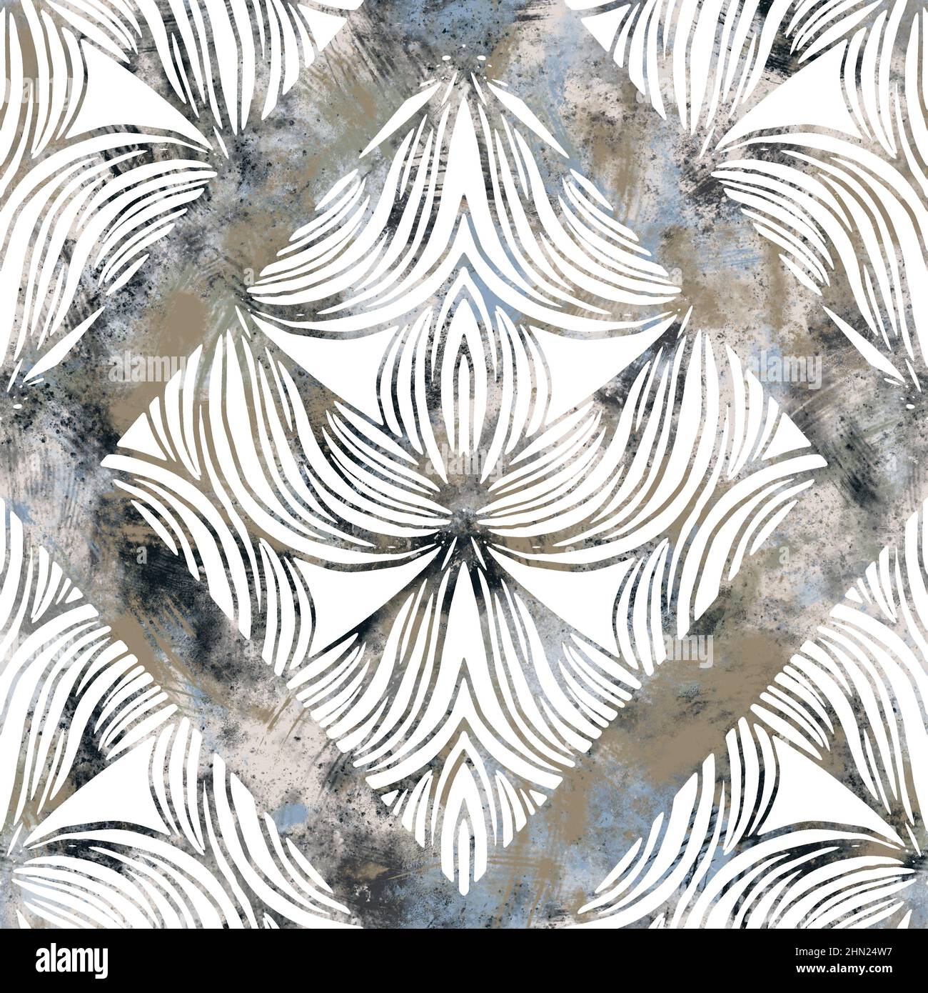 Seamless neutral and white grungy classic abstract surface pattern ...