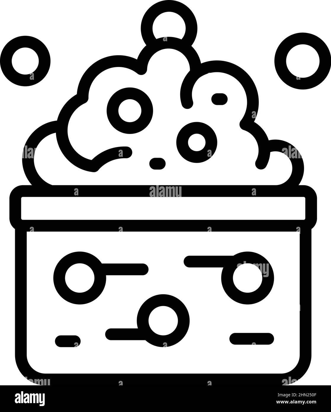 Wash bucket icon outline vector. Cleaning household. Company service ...