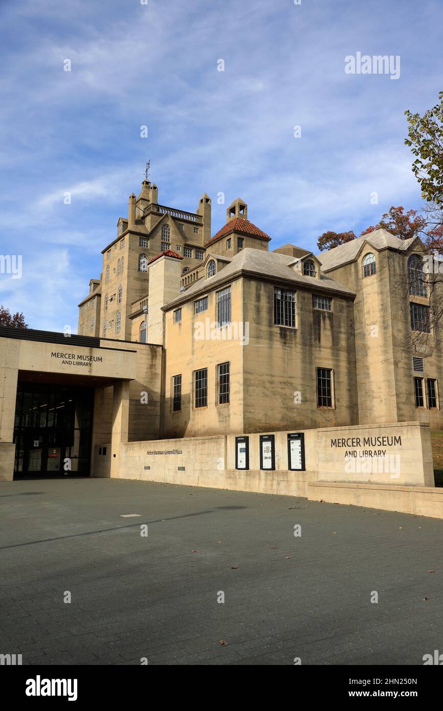 Mercer Museum and Library.Doylestown.Pennsylvania.USA Stock Photo - Alamy