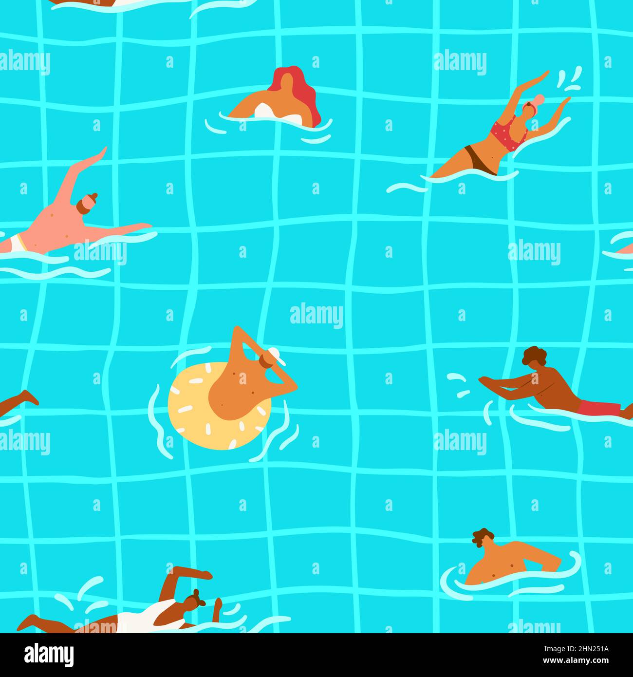 Cartoon swimmer woman hi-res stock photography and images - Alamy