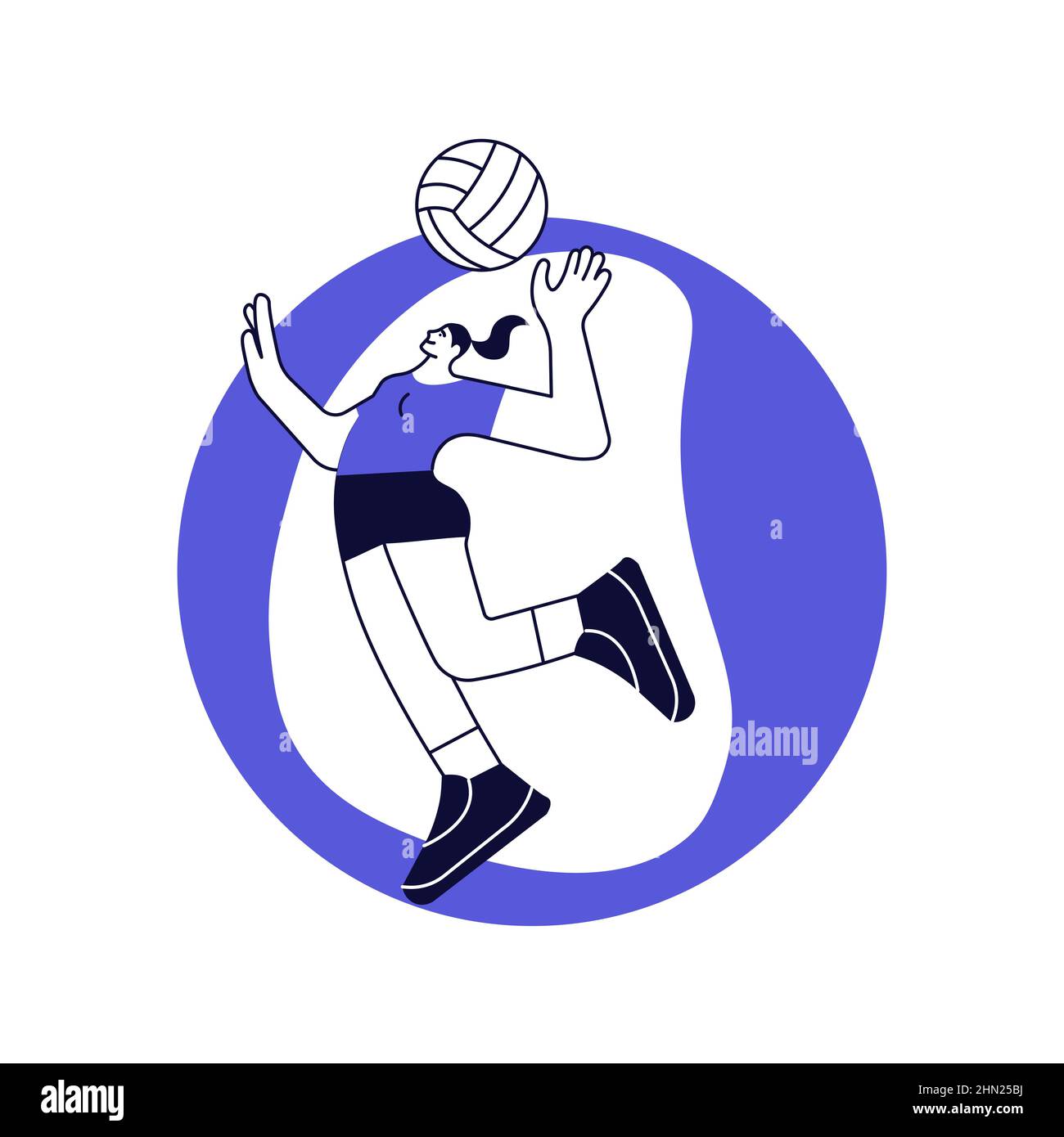 Volleyball serve profile Stock Vector Images - Alamy