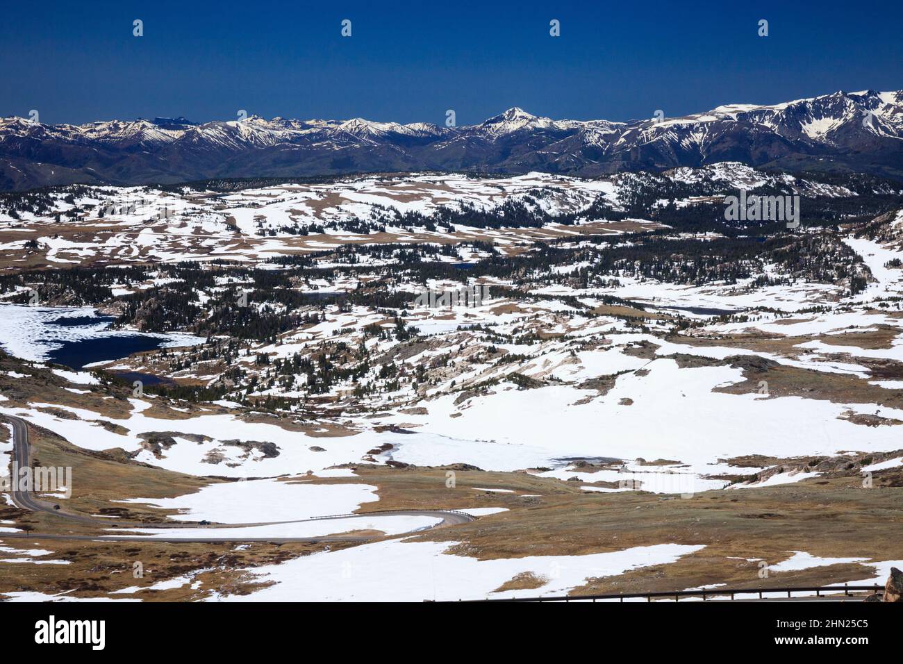 Beartooth Mountain Pass, showing Absaroka-Beartooth Wilderness, taken ...