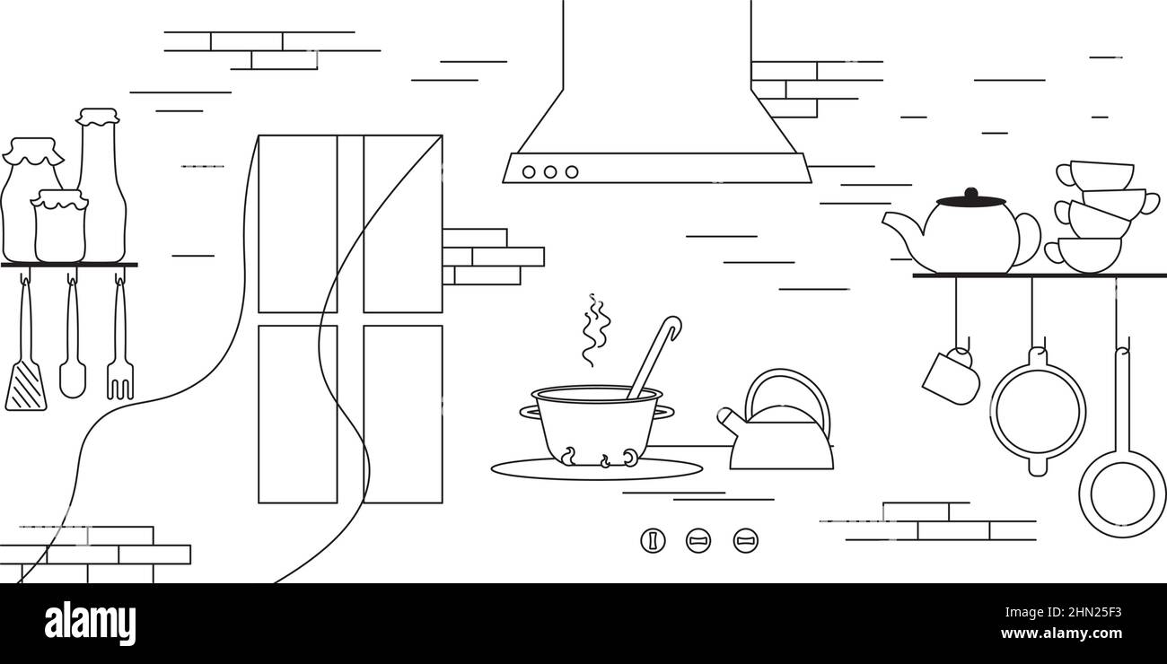 Indoor cooking stove Cut Out Stock Images & Pictures - Alamy