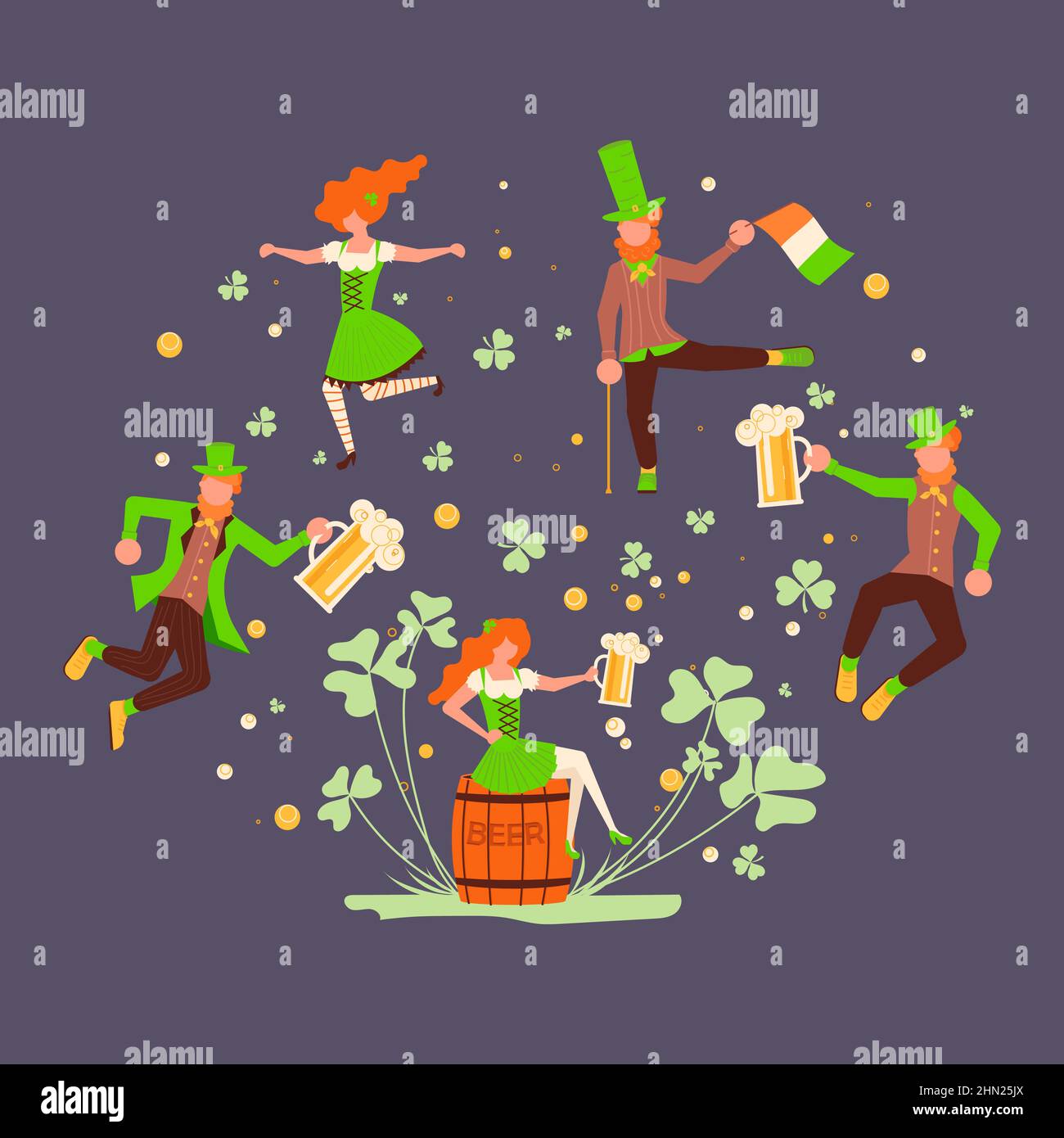 Patrick day irish dance Stock Vector Images - Alamy