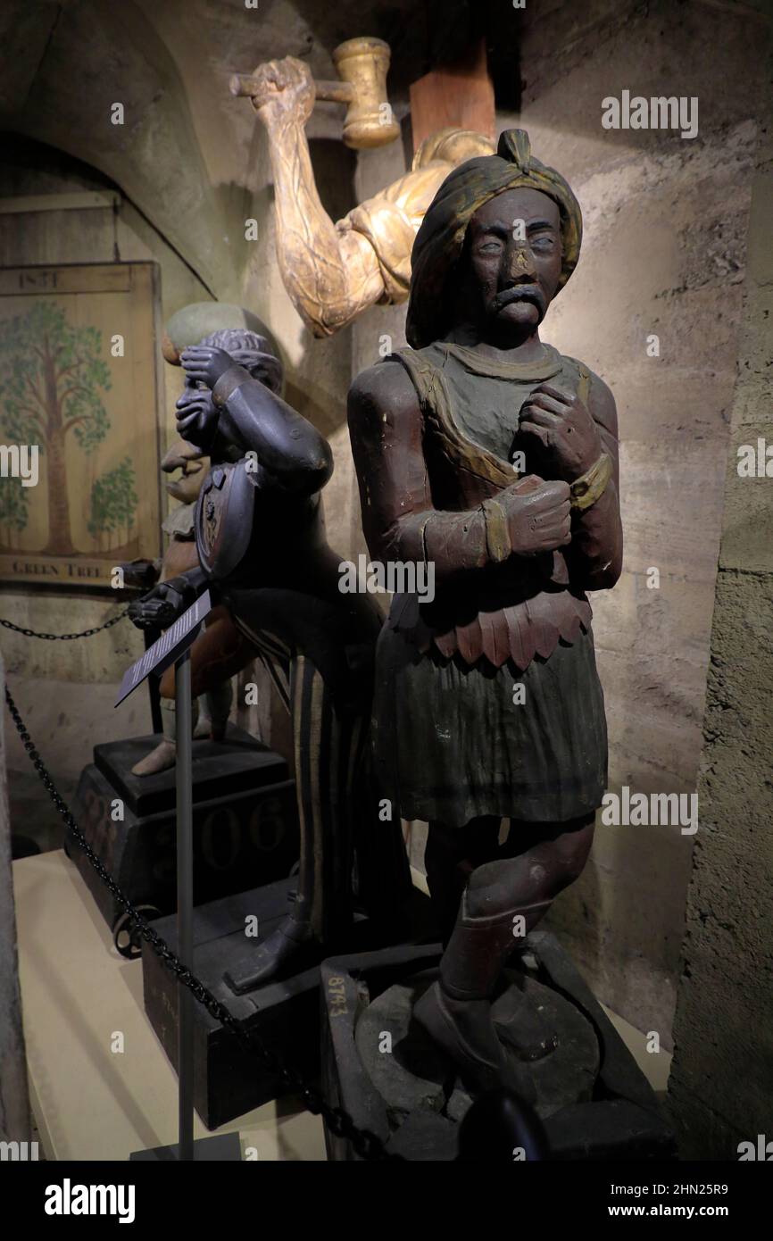 19th century cigar store figures display in Mercer Museum.Doylestown ...