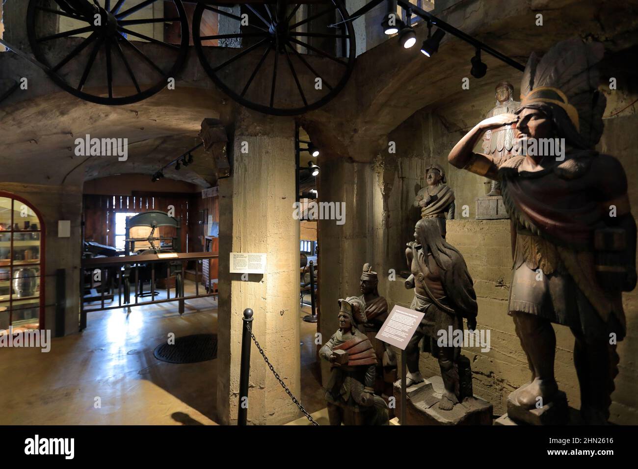 19th century cigar store figures display in Mercer Museum.Doylestown ...