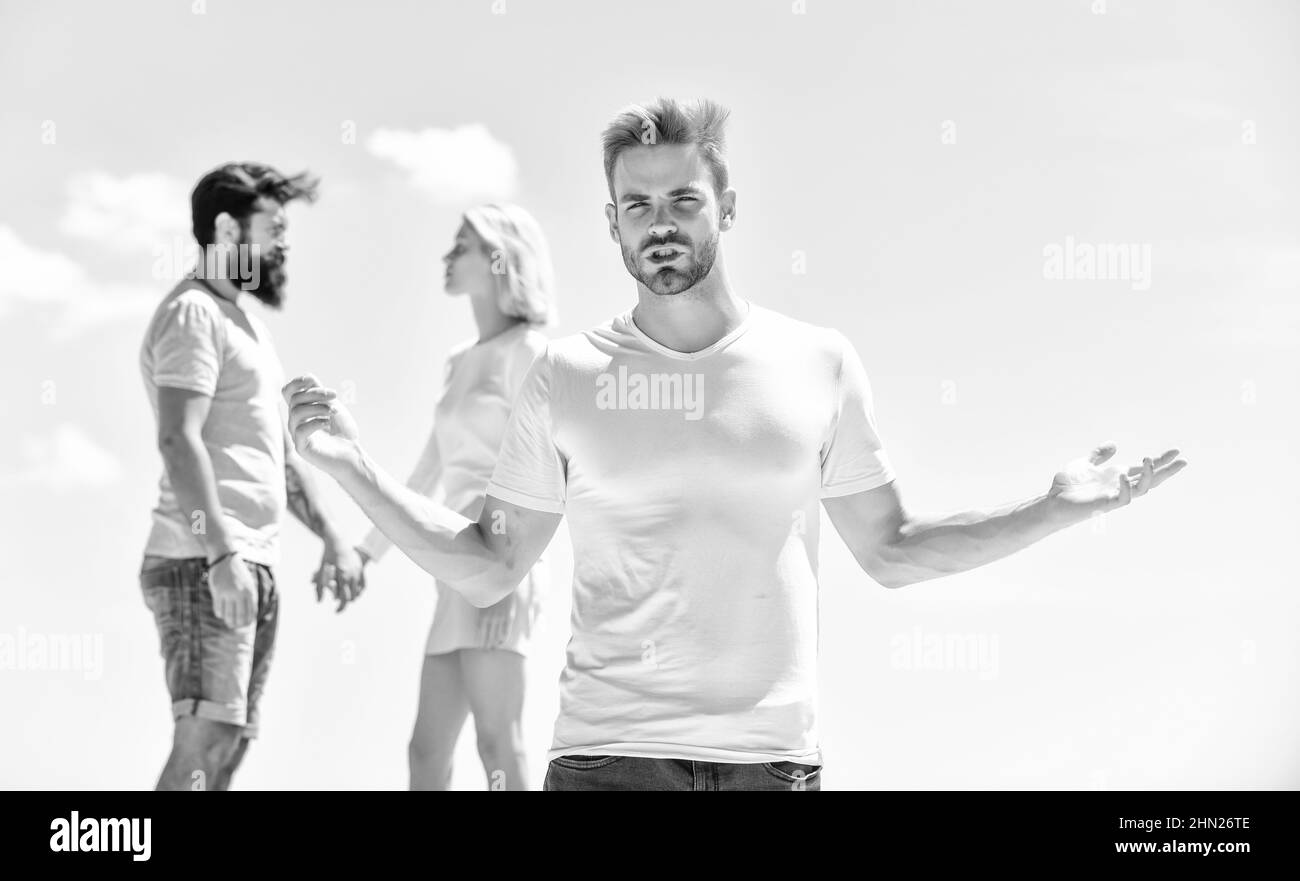 Woman third wheel Black and White Stock Photos & Images - Alamy