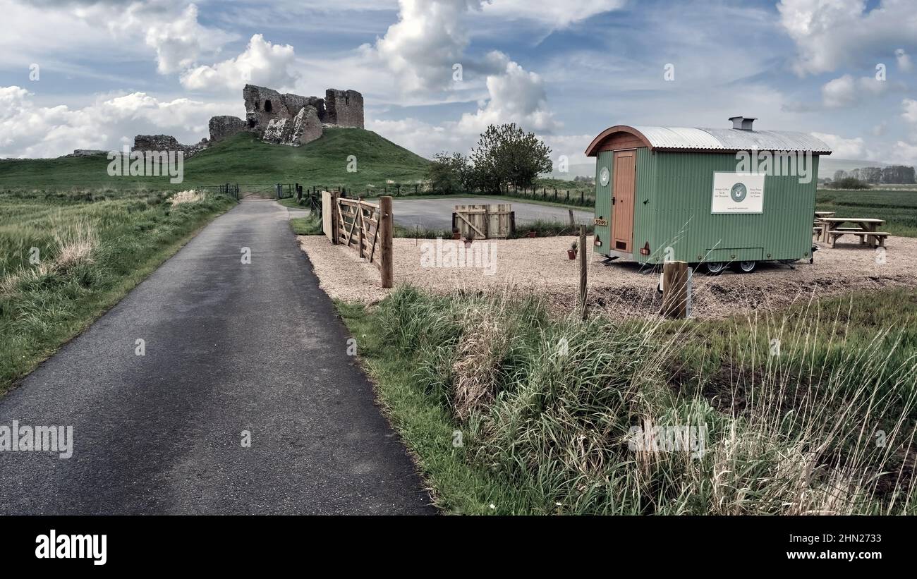 Duffus Castle & Kula Stock Photo - Alamy
