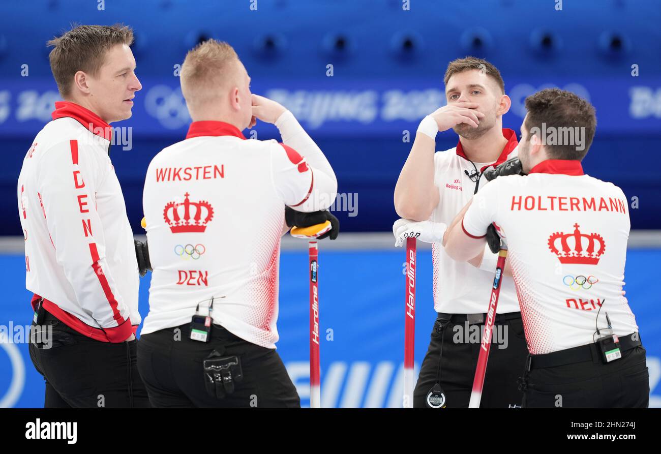 Beijing, China. 13th Feb, 2022. Mikkel Krause, Kasper Wiksten, Mads ...