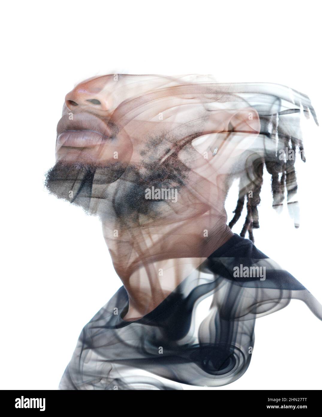 Double exposure creative photo sad hi-res stock photography and images ...