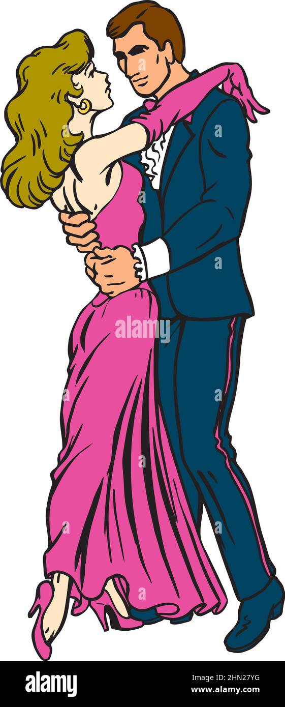 Prom Couple Cartoon