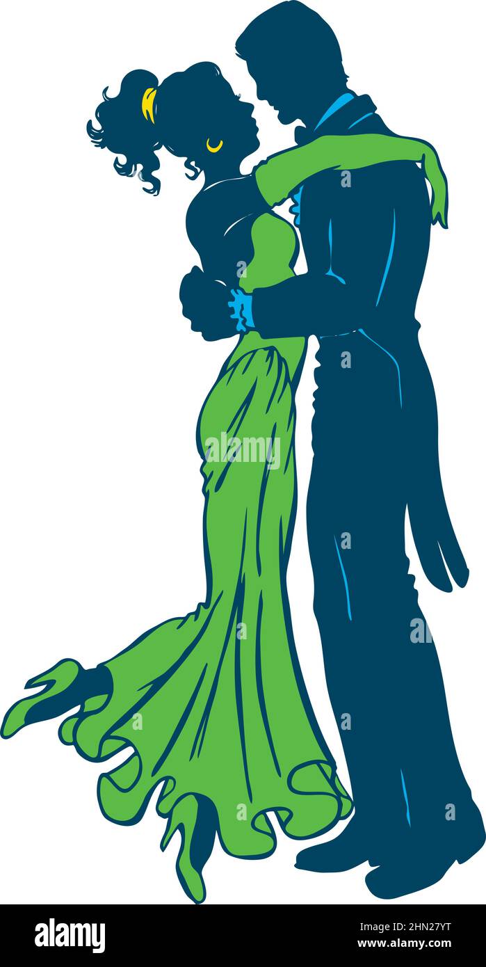 Prom Couple Vector Illustration Stock Vector Image & Art - Alamy