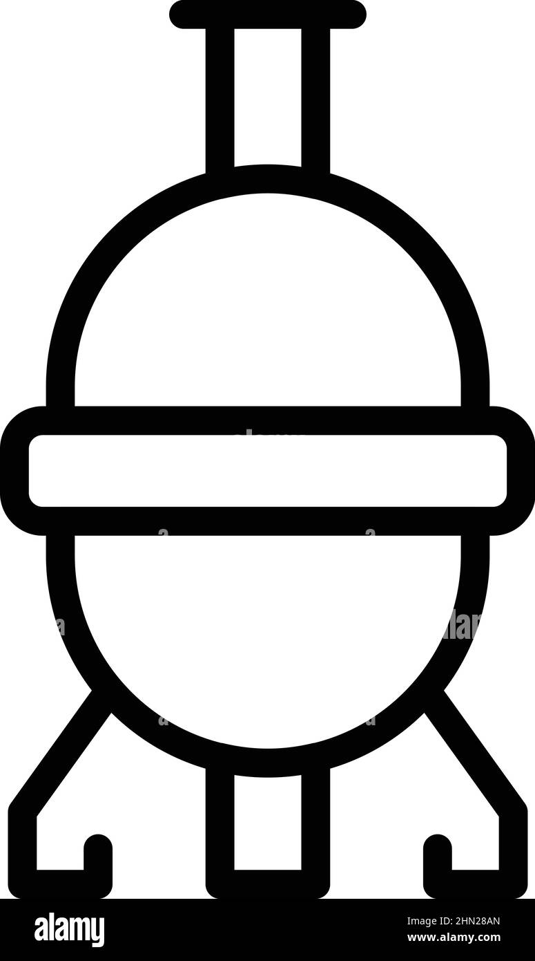 Room gas boiler icon outline vector. Hot energy. Central thermal Stock ...