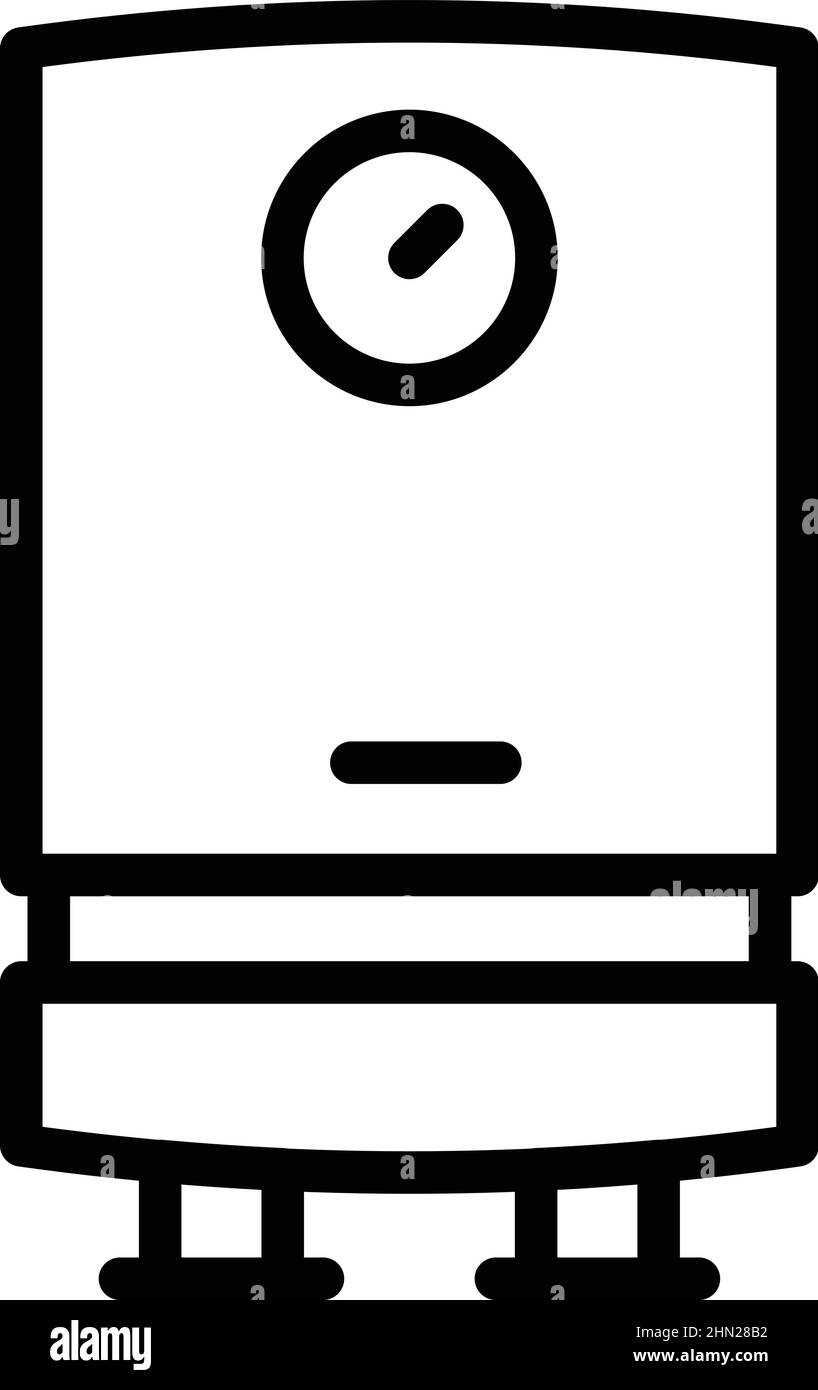 Gas boiler tank icon outline vector. House heater. Hot energy Stock ...