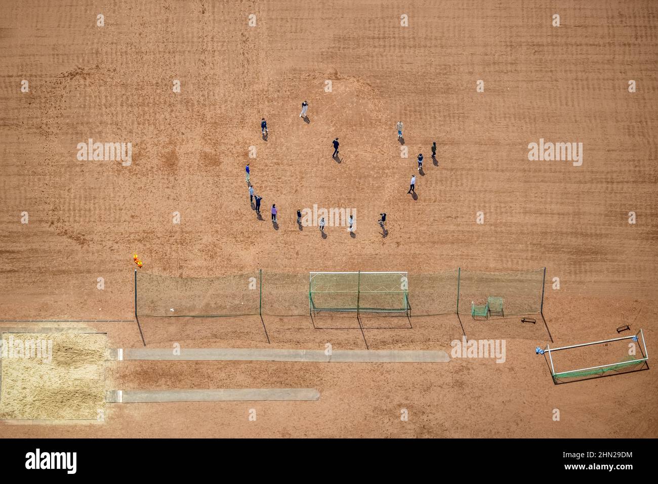 Youths on sports field of realschule broich hi-res stock photography ...