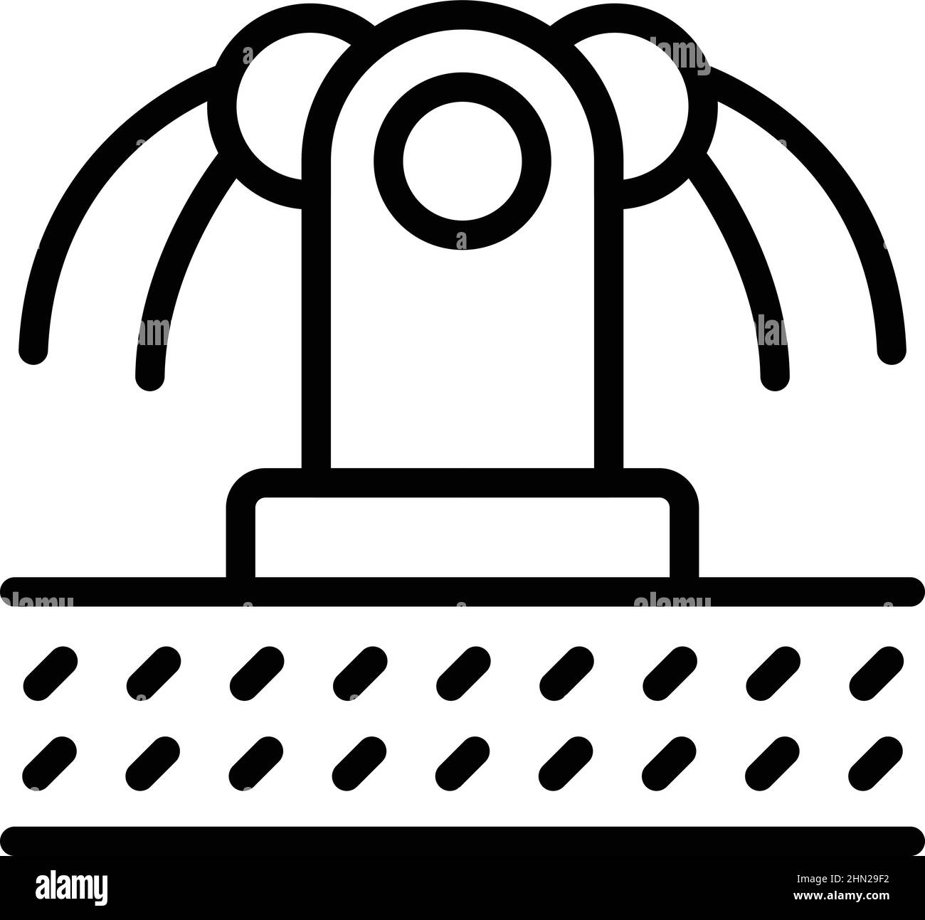Irrigation sprinkler icon outline vector. Water drip. Farm pipe Stock ...
