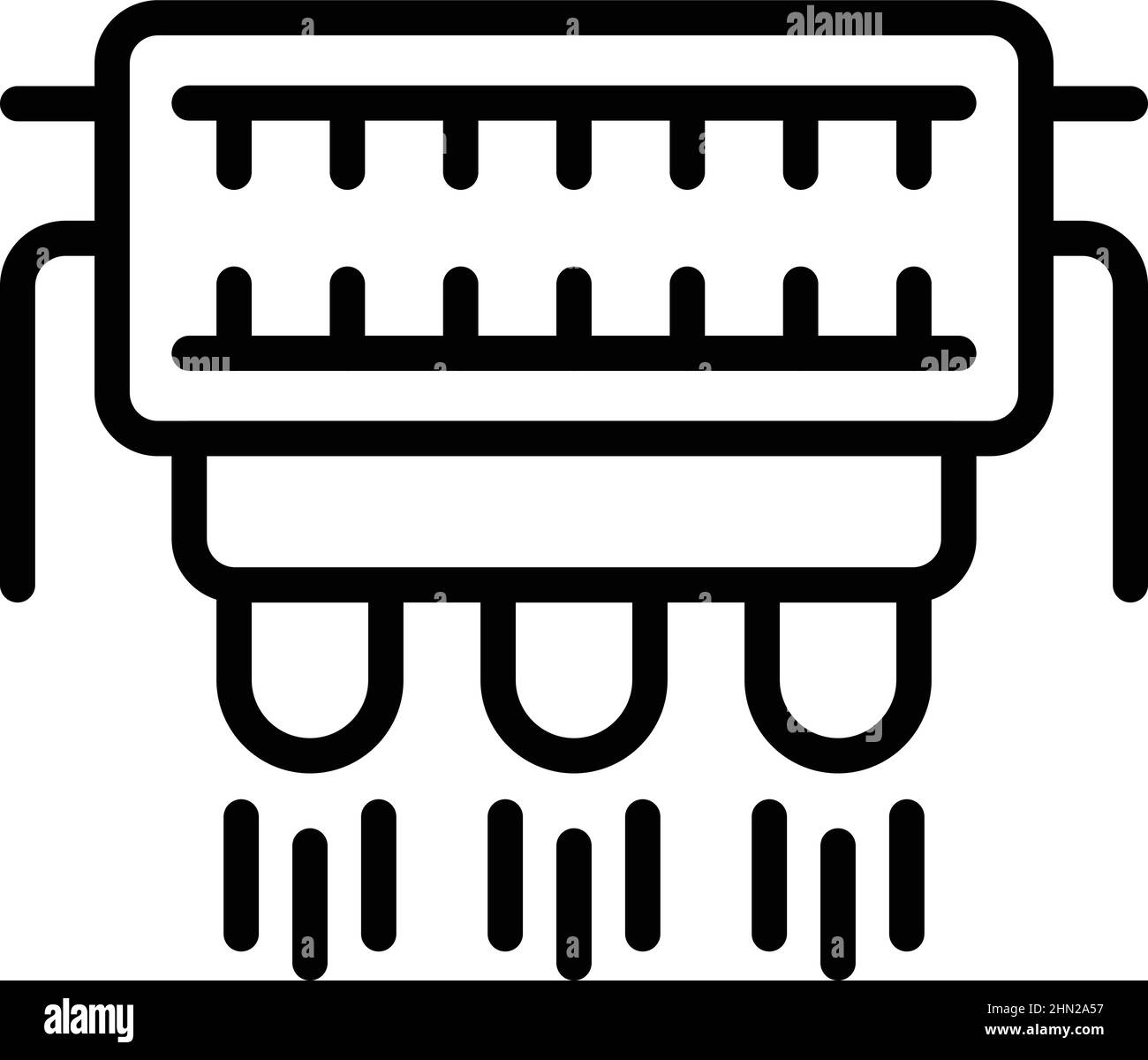 Farm irrigation icon outline vector. Water system. Automatic pipe Stock ...