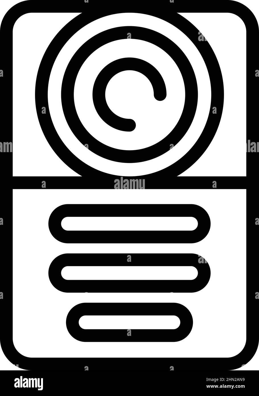 Video intercom icon outline vector. Door system. Phone bell Stock ...