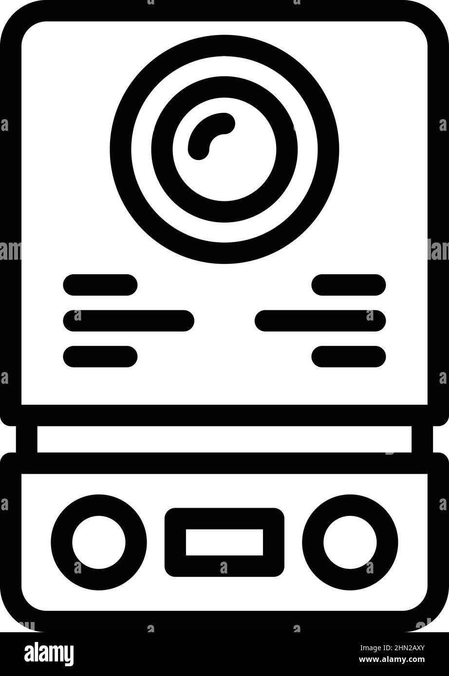 Video intercom entrance icon outline vector. Door system. Control ...