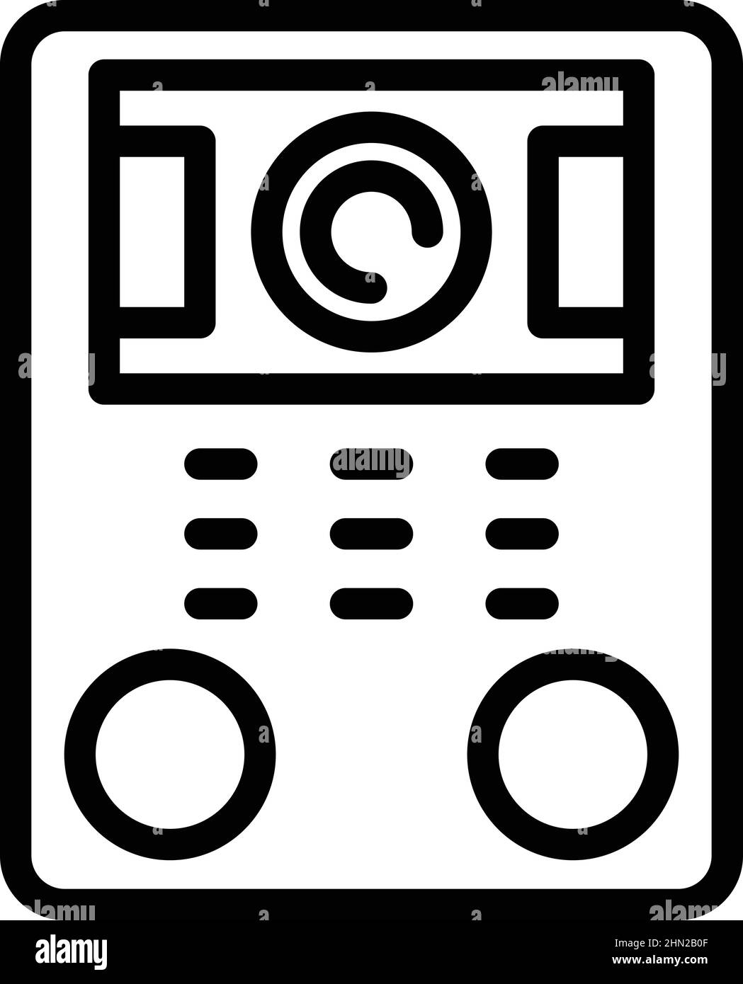 Video intercom doorbell icon outline vector. Door system. Phone camera ...