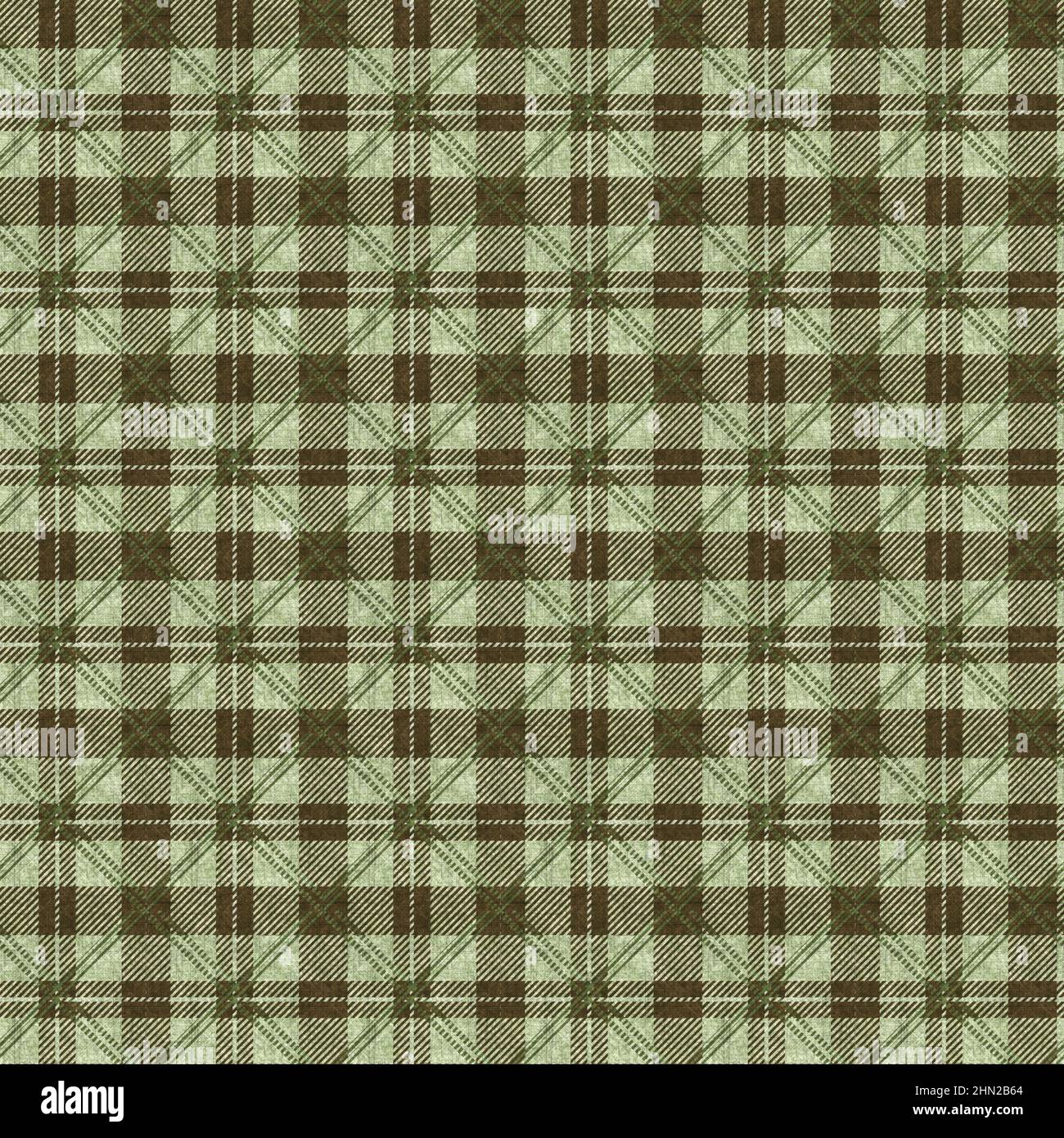 Muted green winter woven plaid texture. Seamless woolen scottish style ...