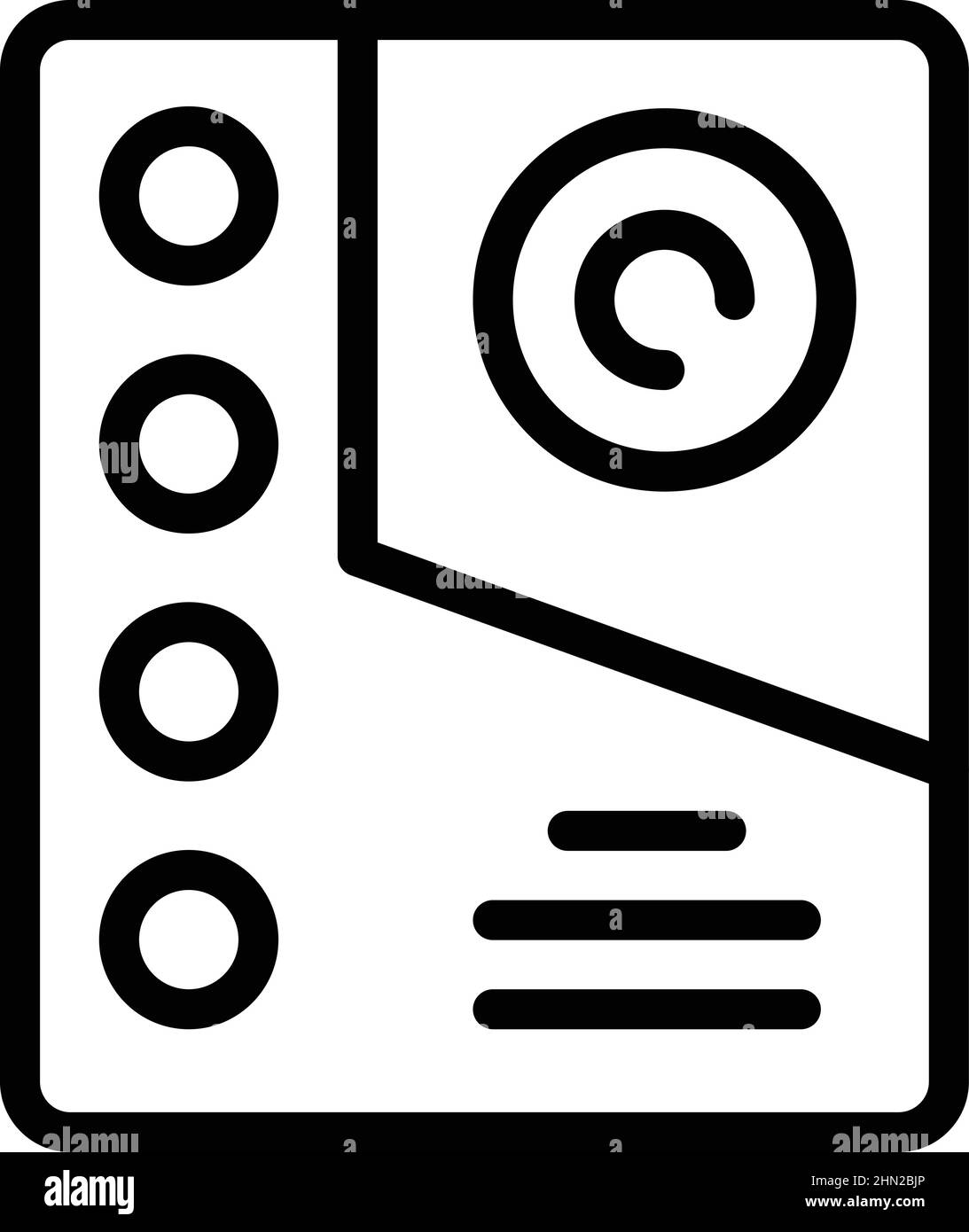 Modern Video Intercom Icon Outline Vector Camera Security Control