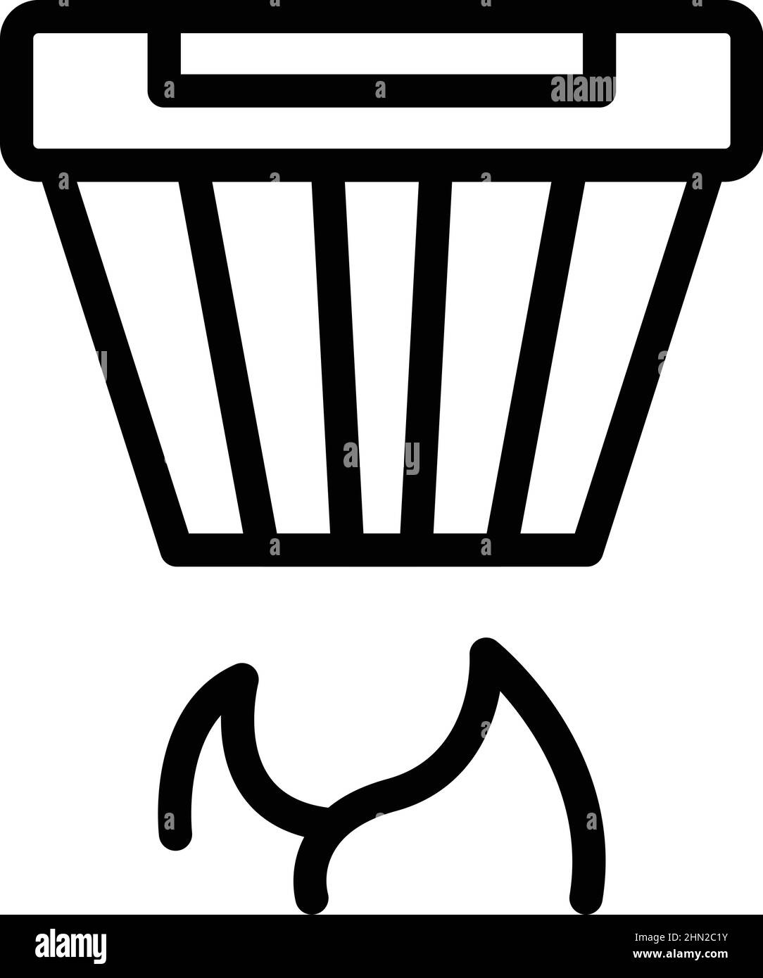 Alert smoke detector icon outline vector. Alarm fire. Home control ...