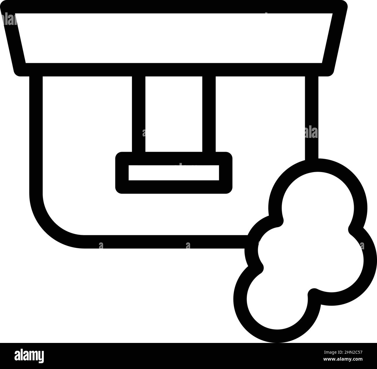 Crime smoke detector icon outline vector. Alarm fire. Sensor system ...