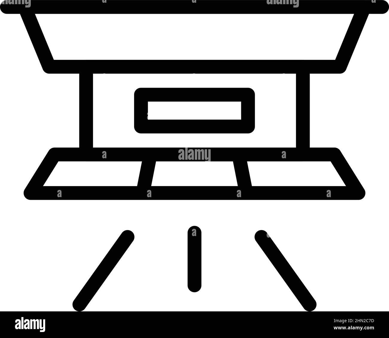Smoke detector shield icon outline vector. Home control. Safety carbon ...