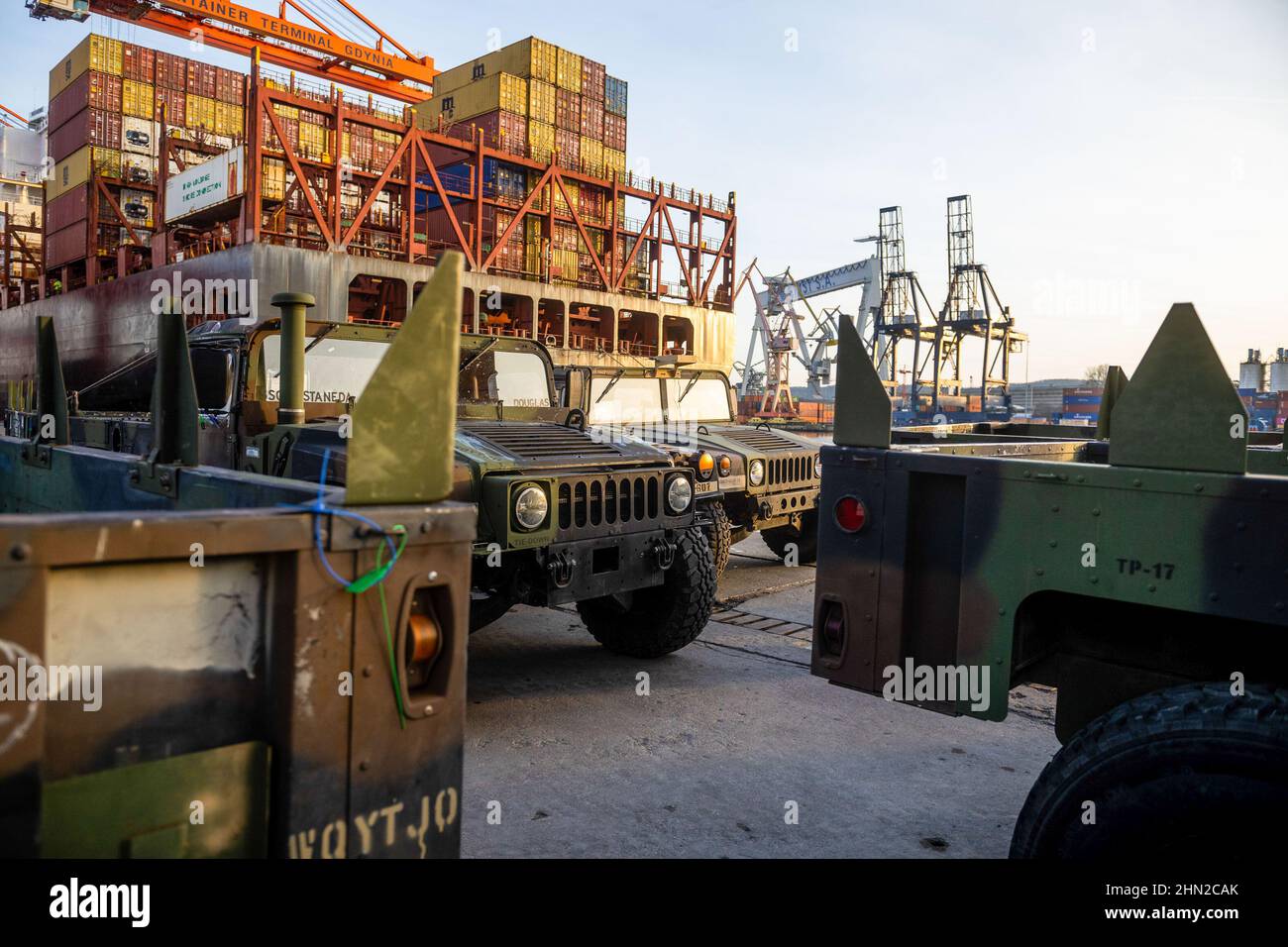 Gdynia, Poland. 13th Feb, 2022. US Army Humvee's (High Mobility ...