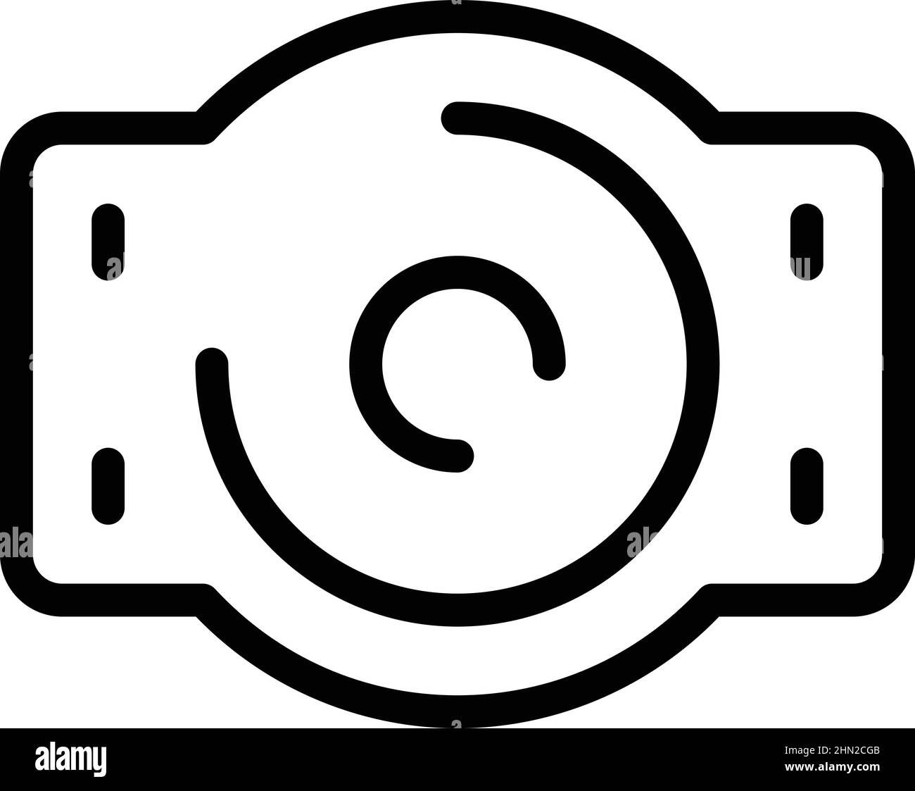 Flame detector icon outline vector. Smoke alarm. Sensor system Stock ...
