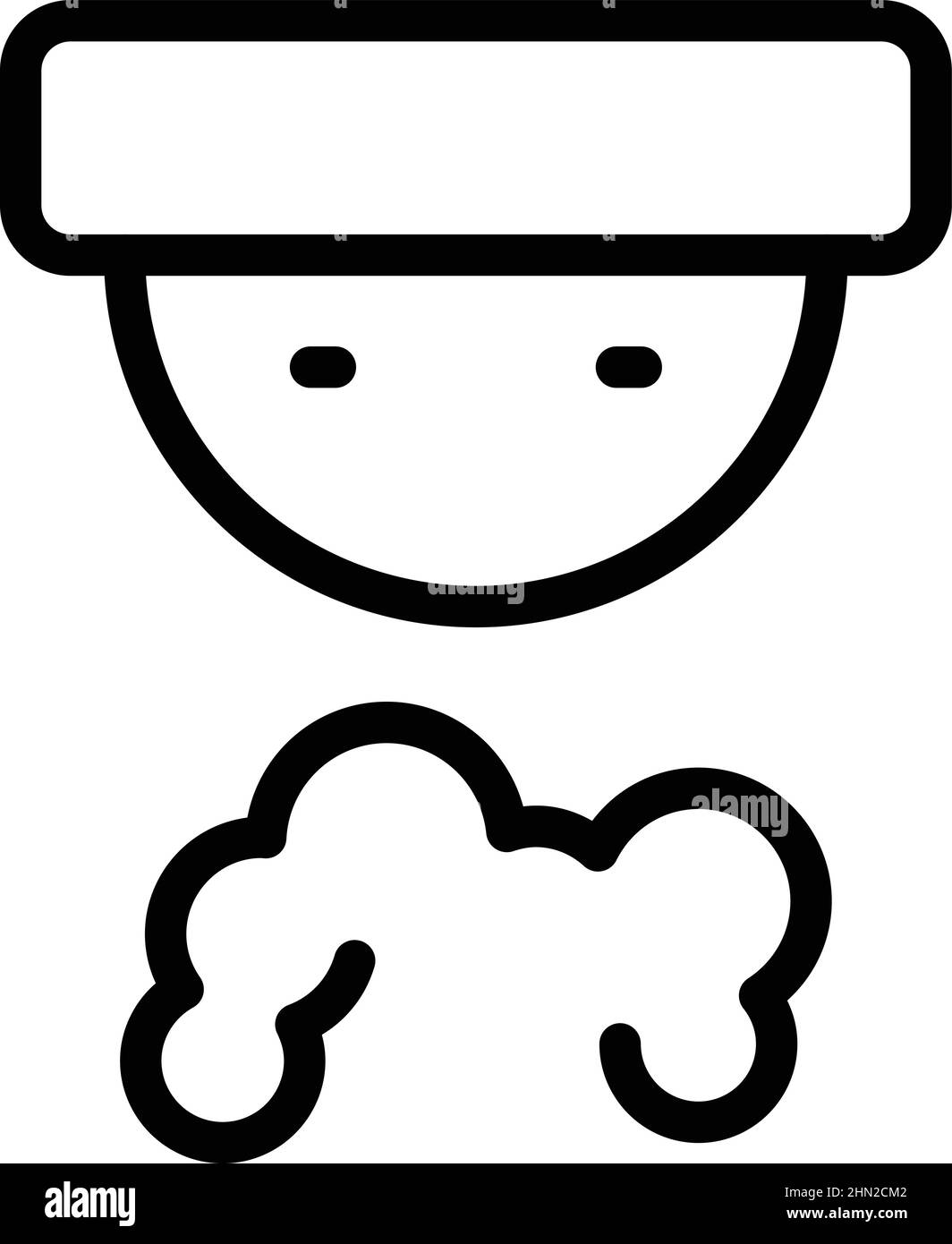 Computer smoke detector icon outline vector. Fire alarm. Home control ...