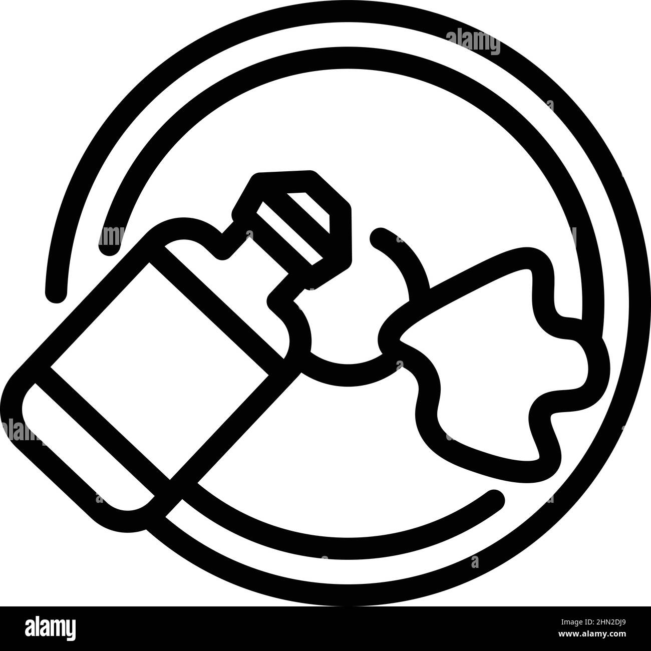 Dish wash icon outline vector. Liquid detergent. Kitchen clean Stock ...