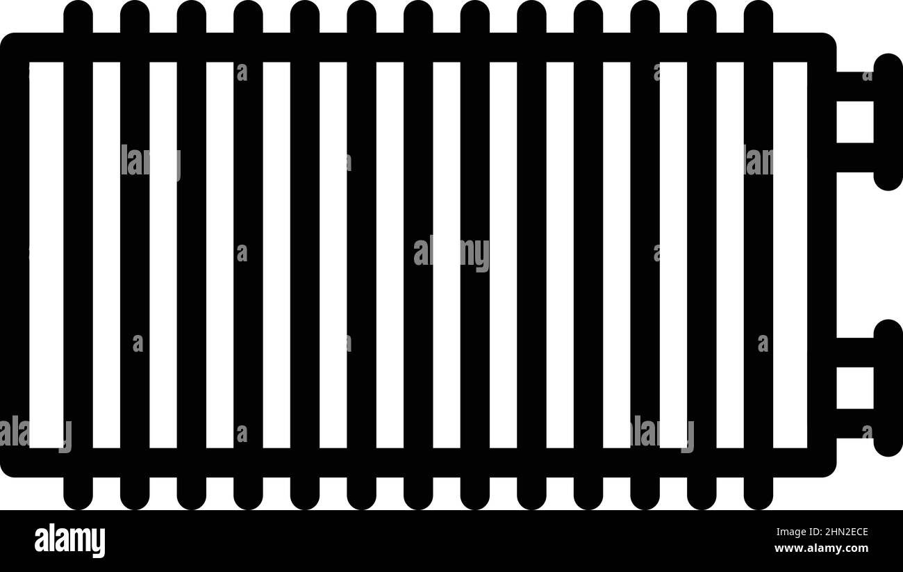 Water radiator icon outline vector. Electric heater. Home heat Stock ...