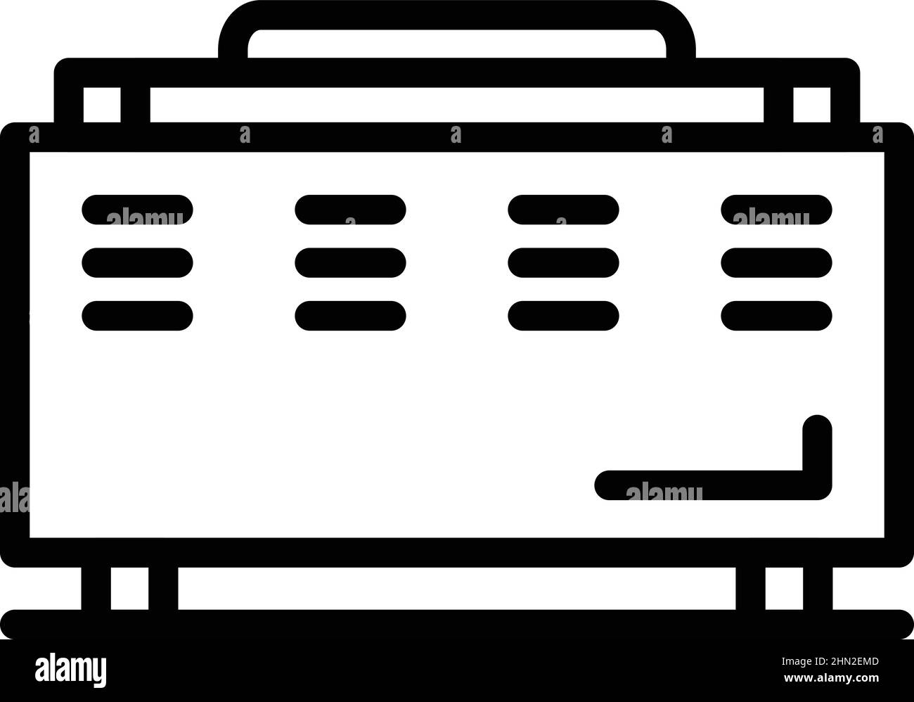 Home heater icon outline vector. Electric convector. Heating control ...