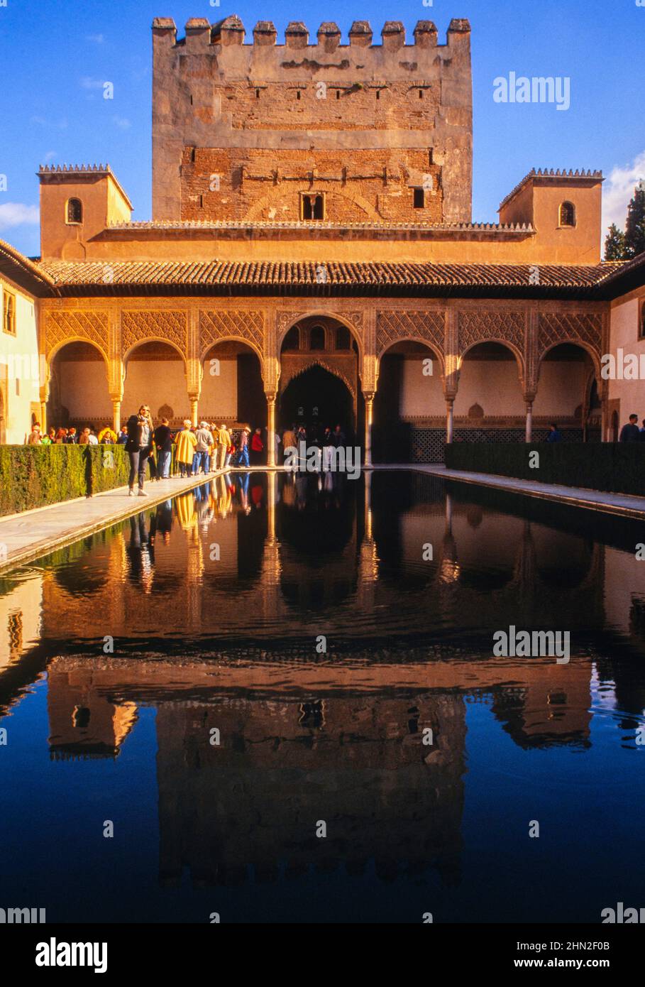 tourists in the Alhambra palace complex in Granada Spain Stock Photo ...