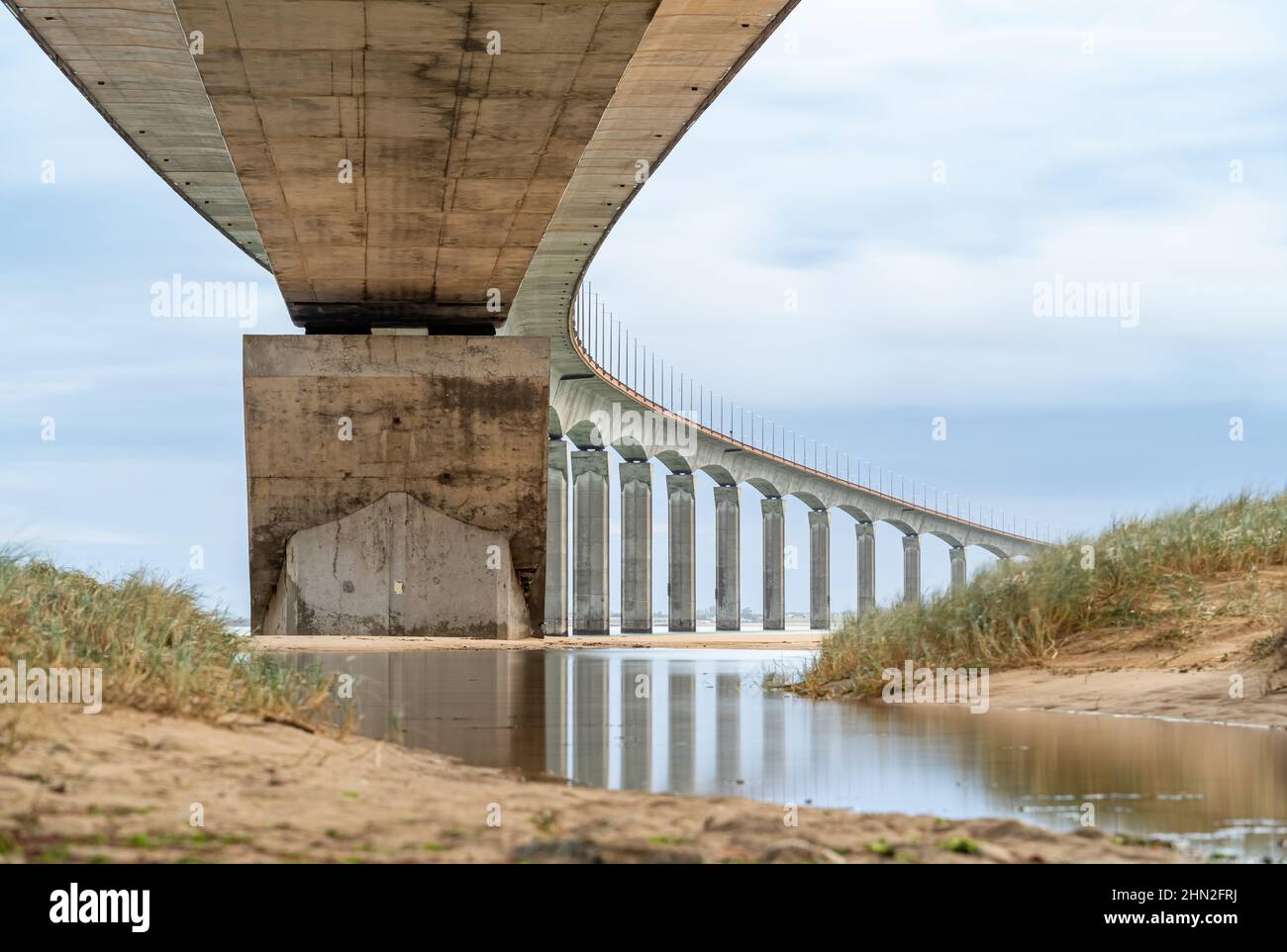 Ile de Re's bridge to La Rochelle, Poitou Charente, Charente Maritime ...
