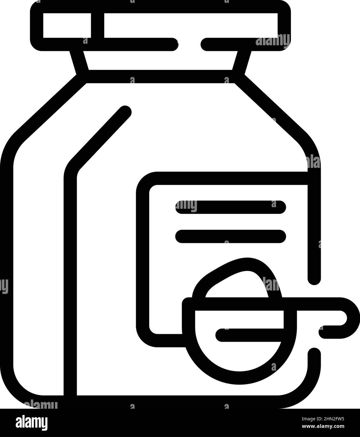 Protein jar icon outline vector. Gym food. Athlete lifestyle Stock ...