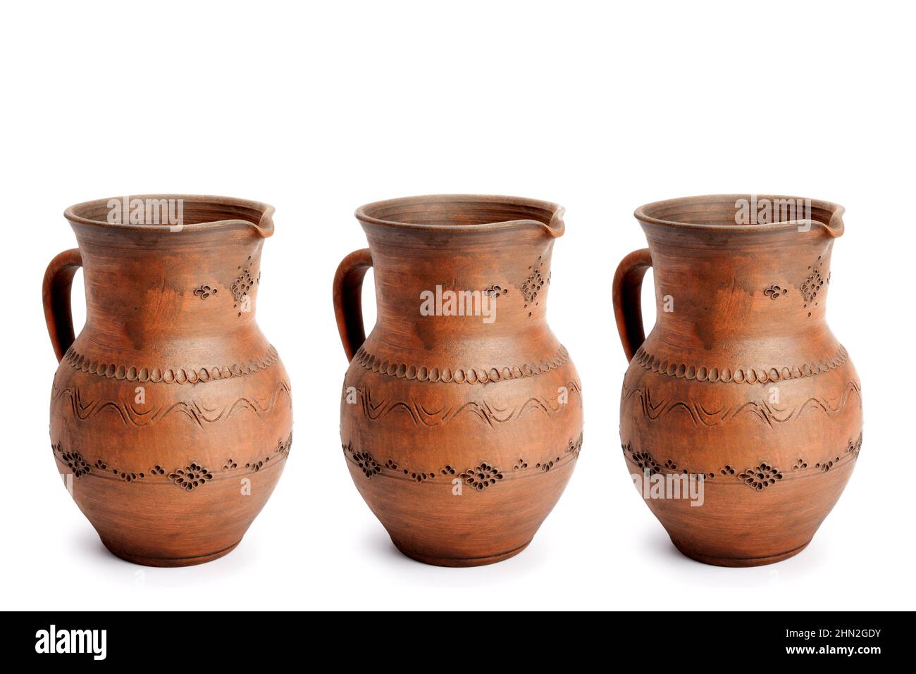 Set of old ceramic kitchen tools - retro equipment of cooking isolated ...