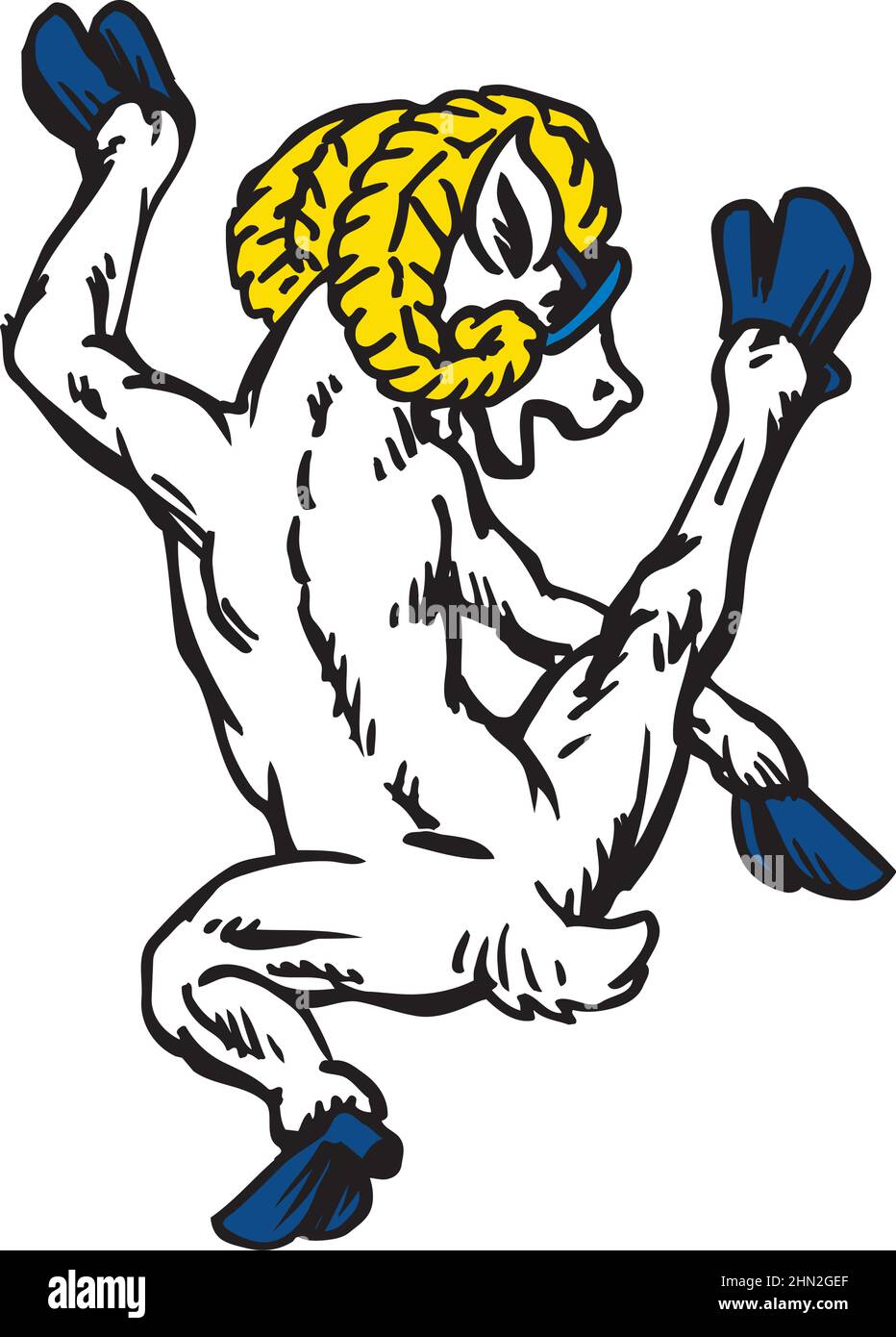 Ram Mascot Dancing Vector Illustration Stock Vector Image & Art - Alamy