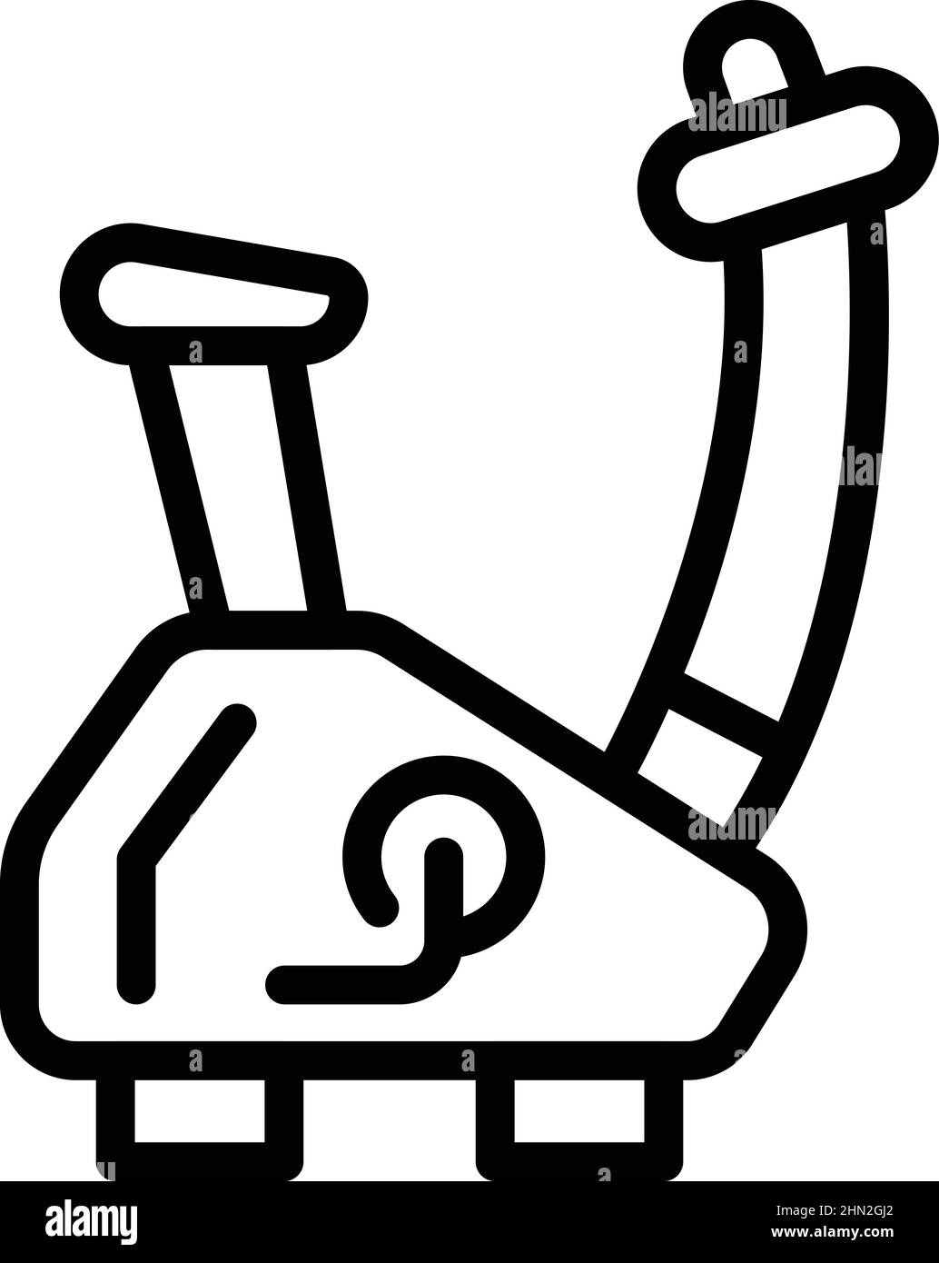 Exercise bike top view isolated Stock Vector Images - Alamy
