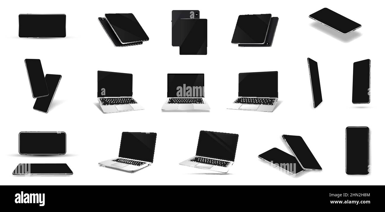 3d realistic vector laptop hi-res stock photography and images - Alamy