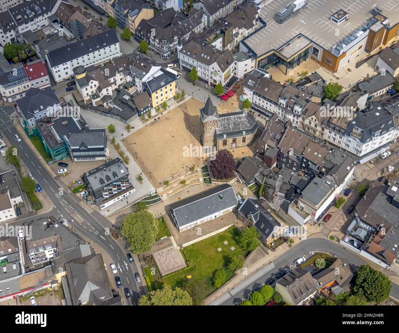 Old church velbert at the market place hi-res stock photography and ...