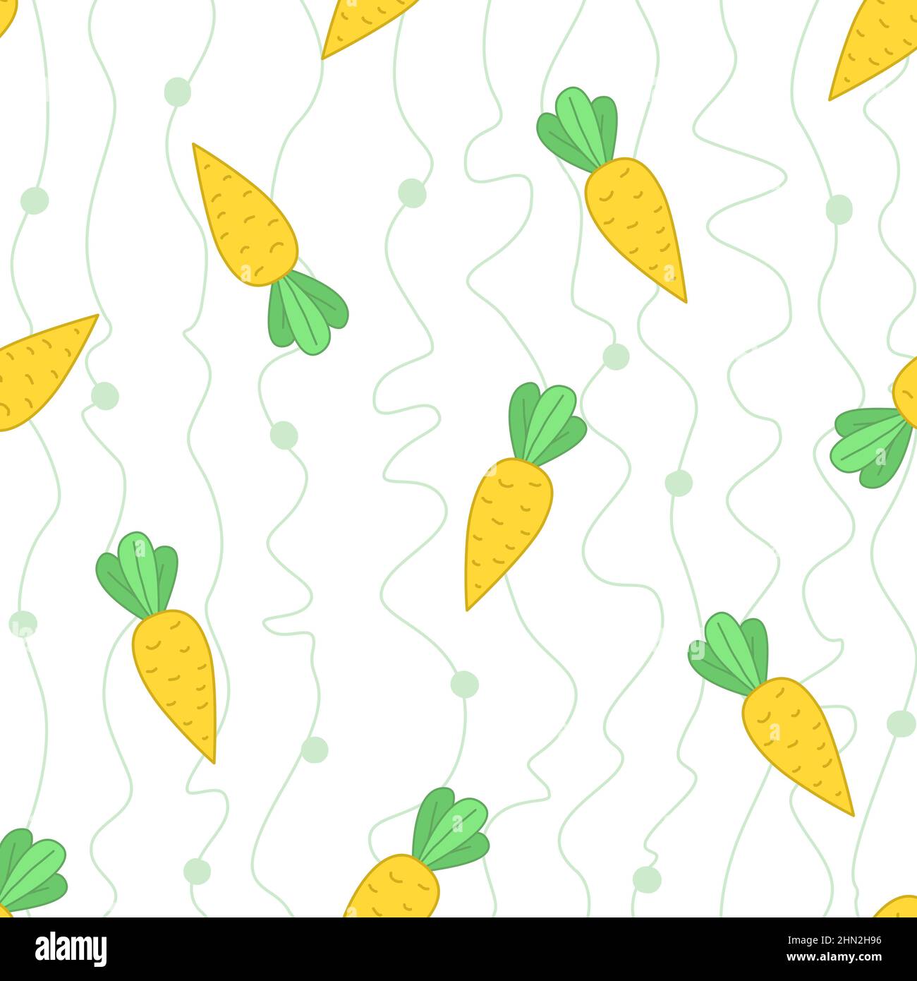 Pattern with carrots. Hand drawn simple vector seamless pattern carrot ...