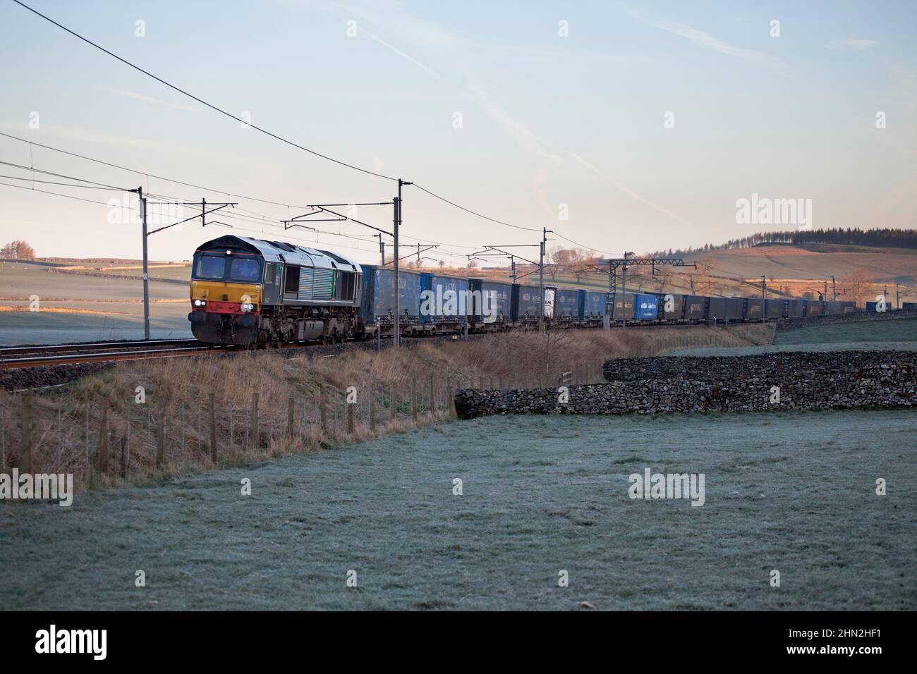 Direct Rail Services class 66 diesel locomotive in the Cumbrian ...