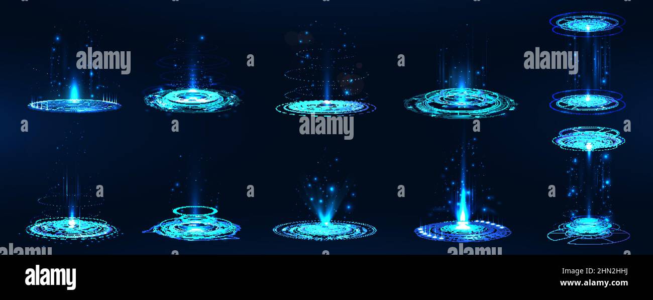 Set realistic blue magic Stock Vector Images - Alamy