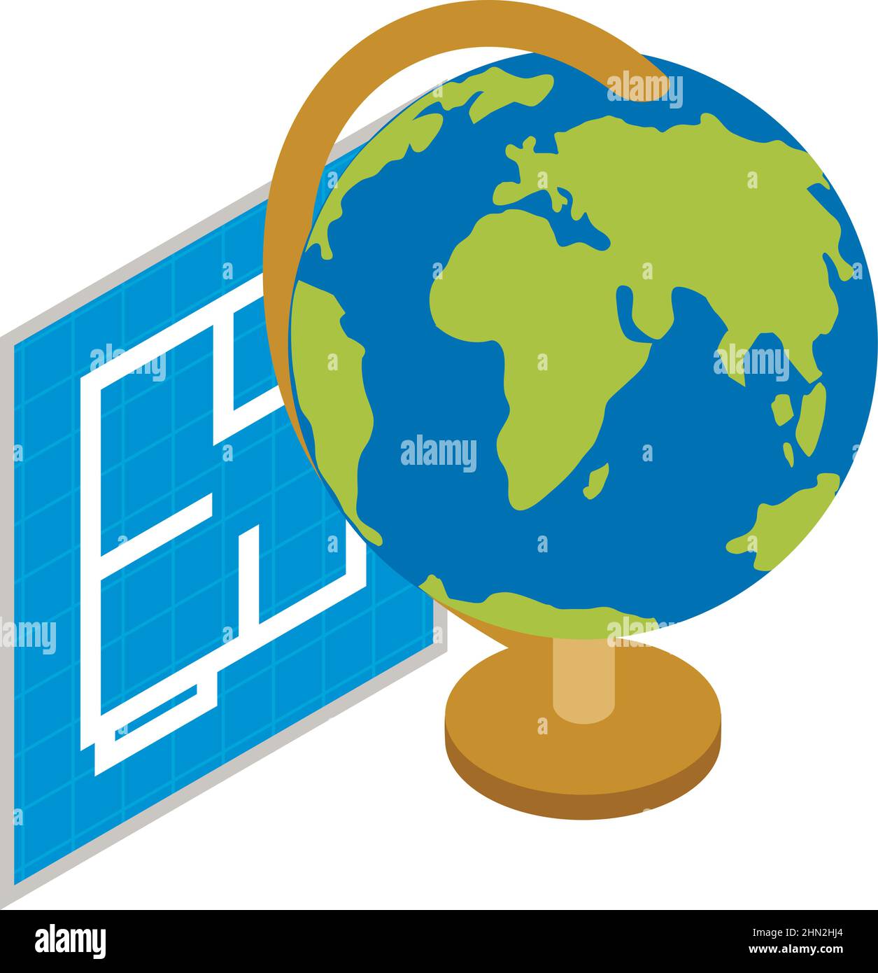 School equipment icon isometric vector. Blueprint background, school ... School equipment icon isometric vector. Blueprint background, school ...