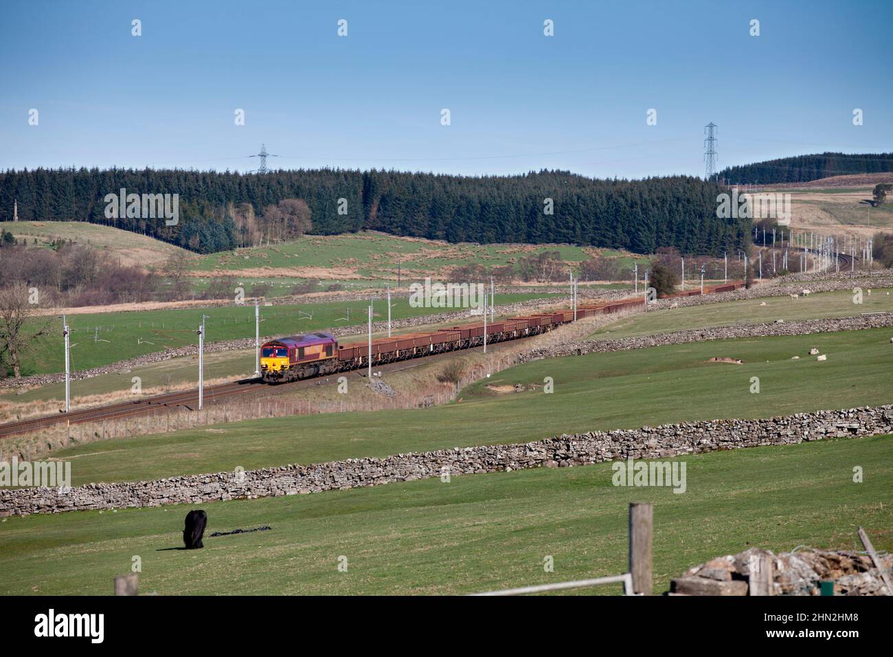 DB cargo / EWS class 66 diesel locomotive66200 in the Cumbrian ...